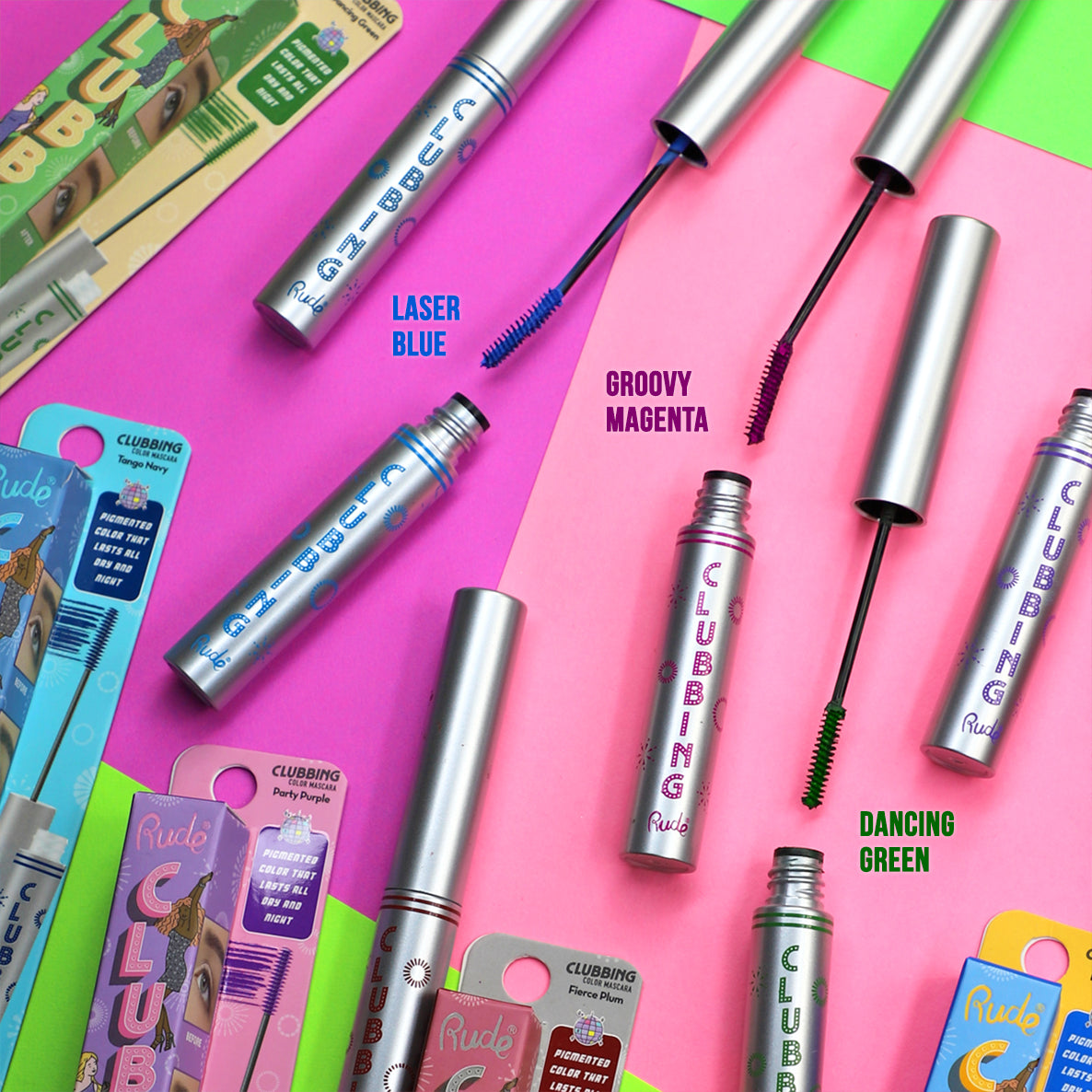 Clubbing Color Mascara by Rude Cosmetics - Colored Mascara
