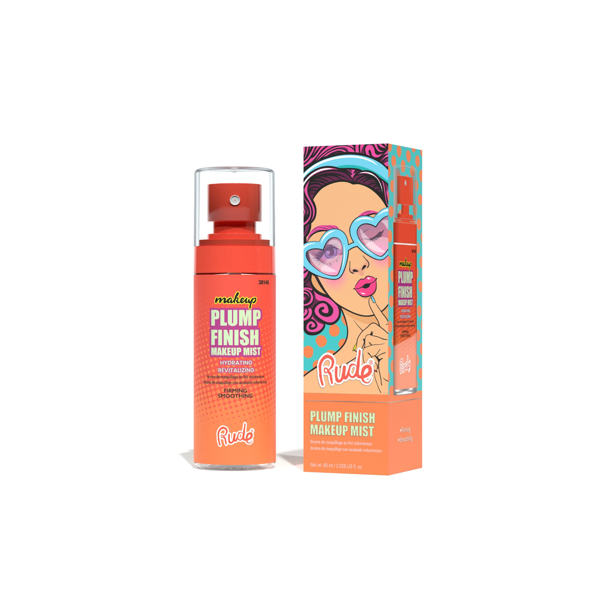 Plump Finish Makeup Mist by Rude Cosmetics - Setting Spray for a Plump Look