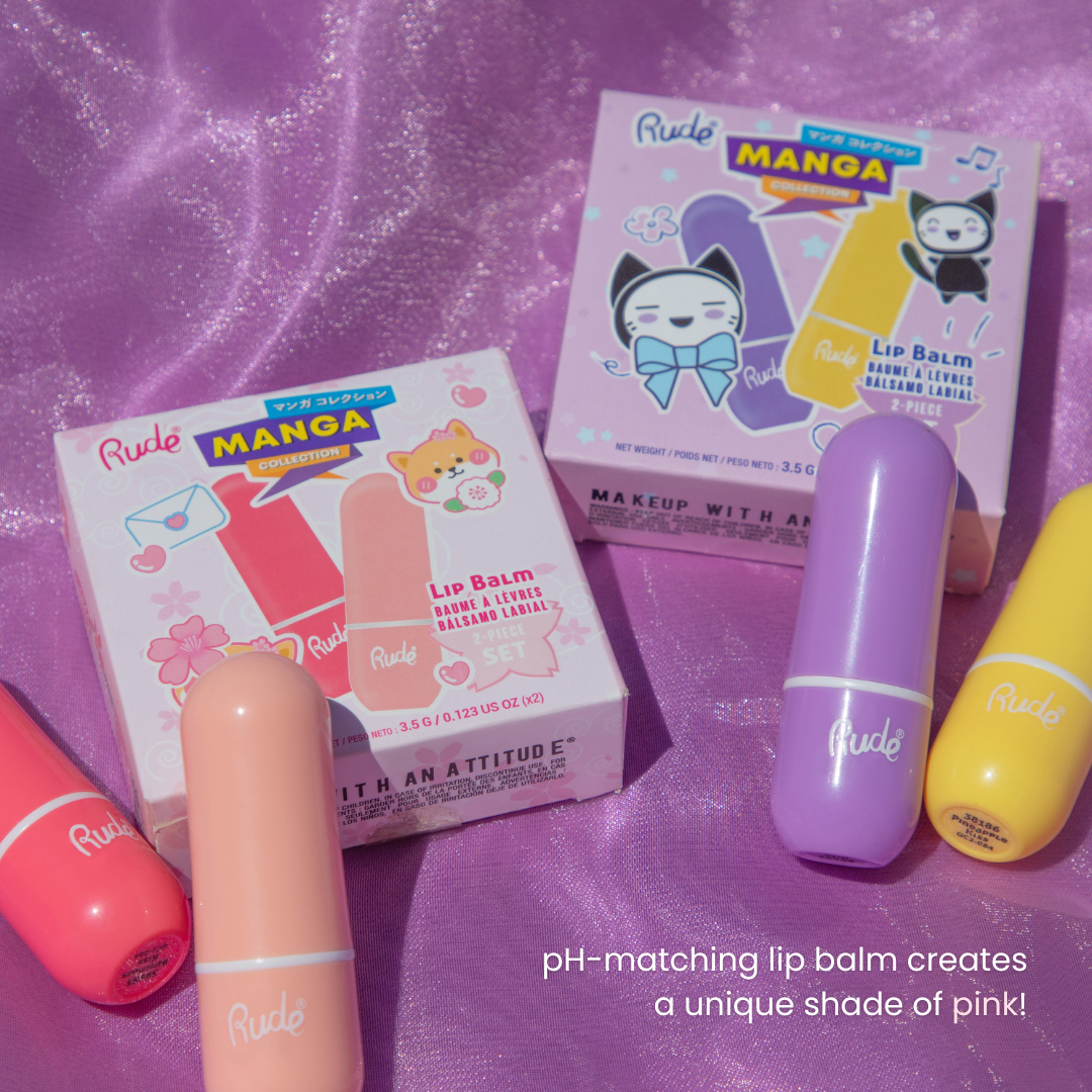 Manga Collection Lip Balm Duo by Rude Cosmetics - Hydrating Manga Lips