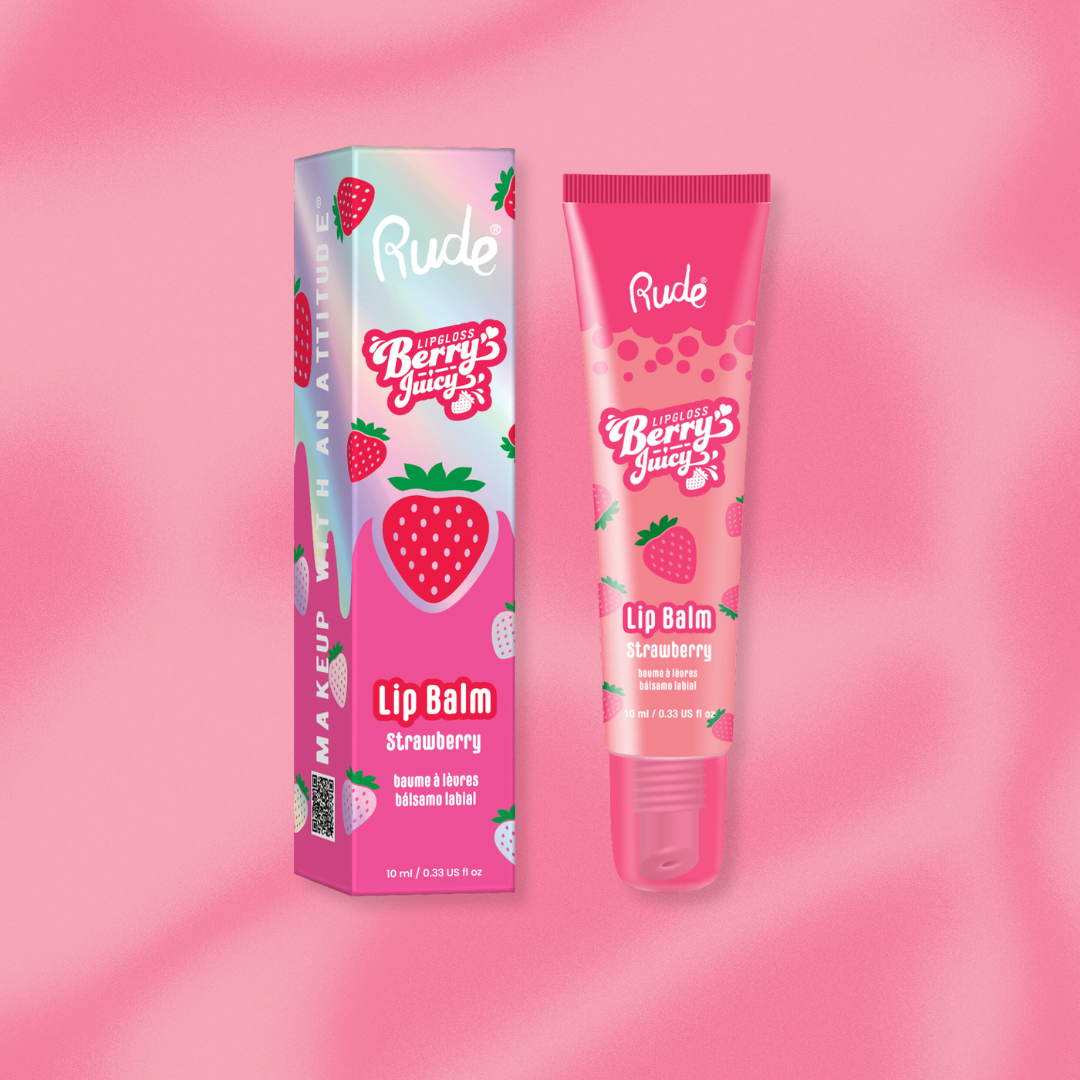 Berry Juicy Lip Balm with Fruity Flavor by Rude Cosmetics